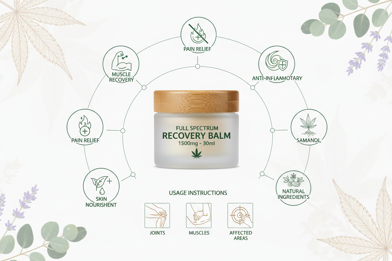 Complete Guide to Full Spectrum Recovery Balm 1500mg - 30ml - Benefits ...